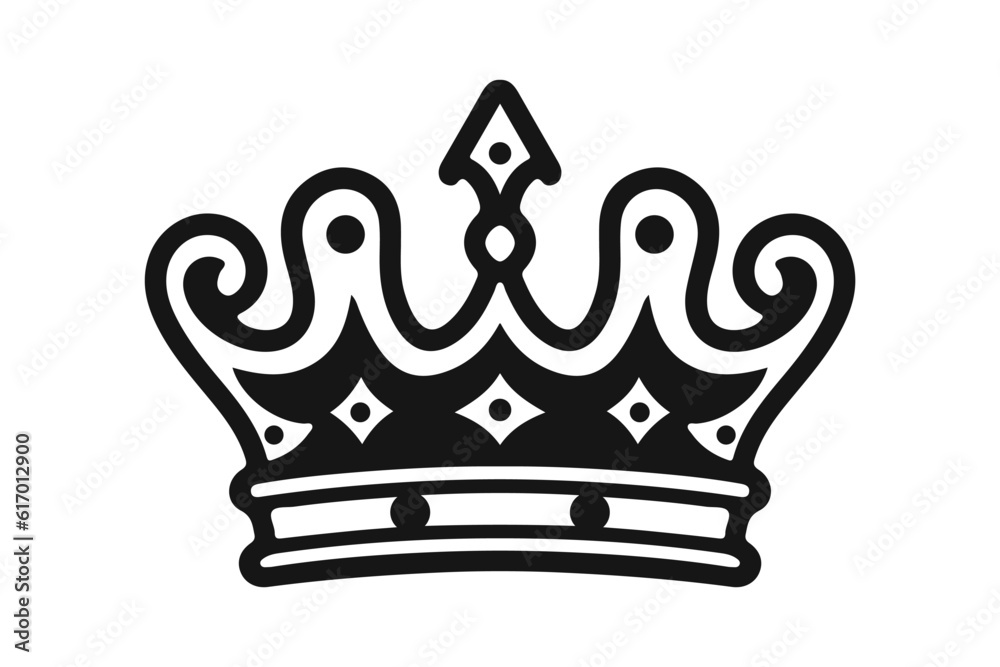 Vecteur Stock Crown icon. King signs. Queen symbol. Princess symbols ...