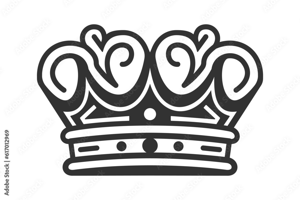 Vecteur Stock Crown icon. King signs. Queen symbol. Princess symbols ...