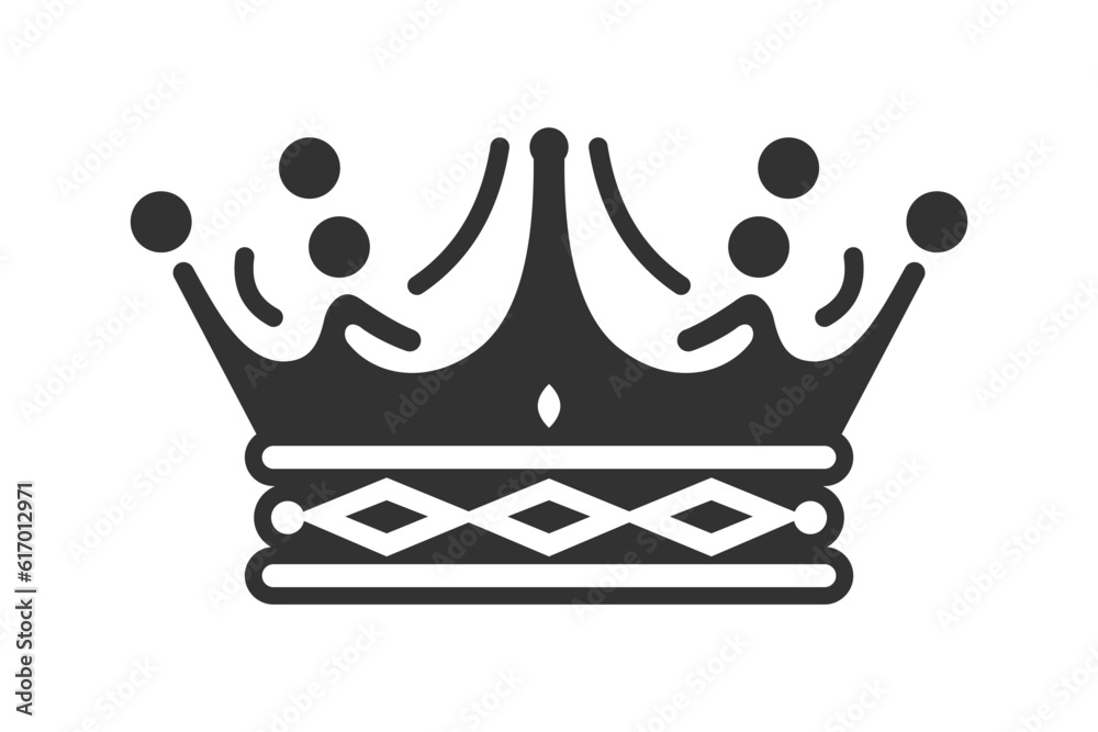 Vecteur Stock Crown icon. King signs. Queen symbol. Princess symbols ...