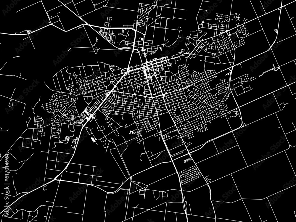 Vector road map of the city of Bundaberg in the Australia with white ...