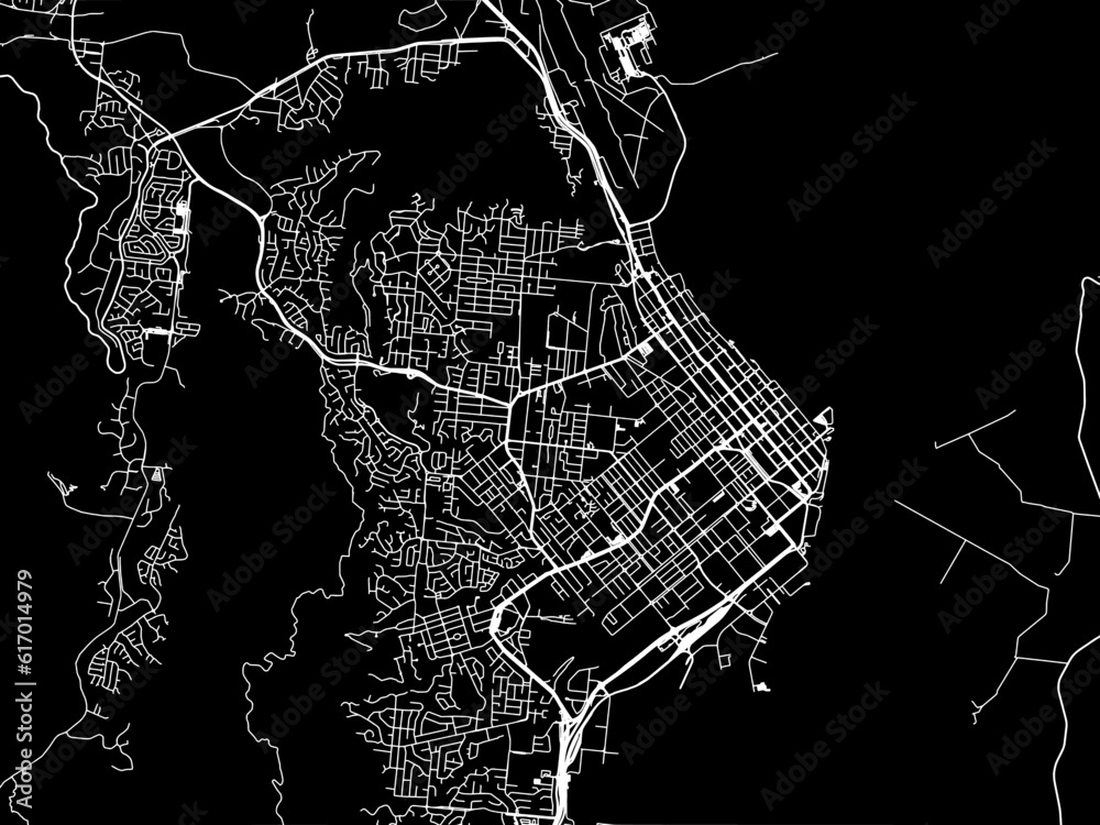 Vector road map of the city of Cairns in the Australia with white roads ...
