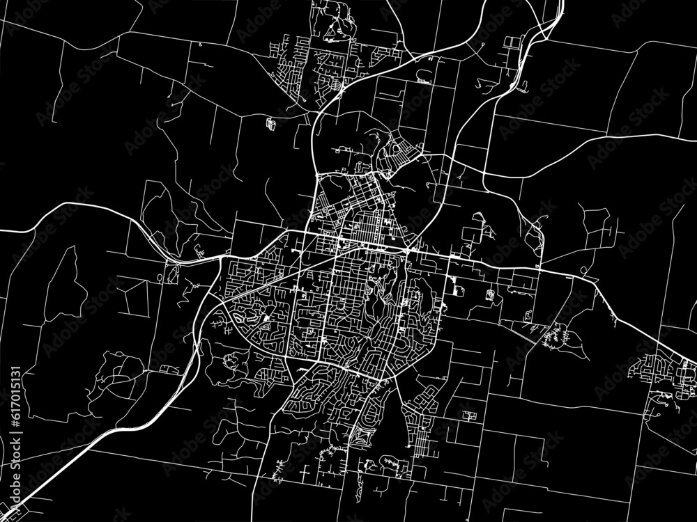 Vector road map of the city of Wagga Wagga in the Australia with white ...