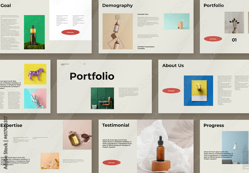 Portfolio Presentation Template Stock Template | Adobe Stock