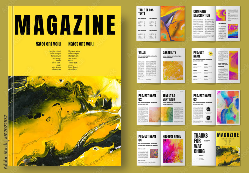 Simple Magazine Stock Template | Adobe Stock