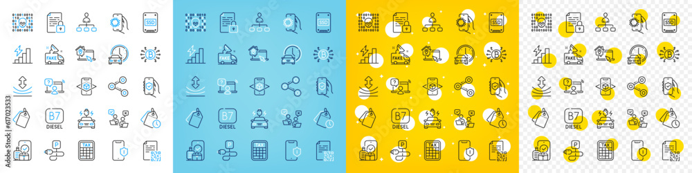 Vector icons set of Share, Online question and Management line icons ...