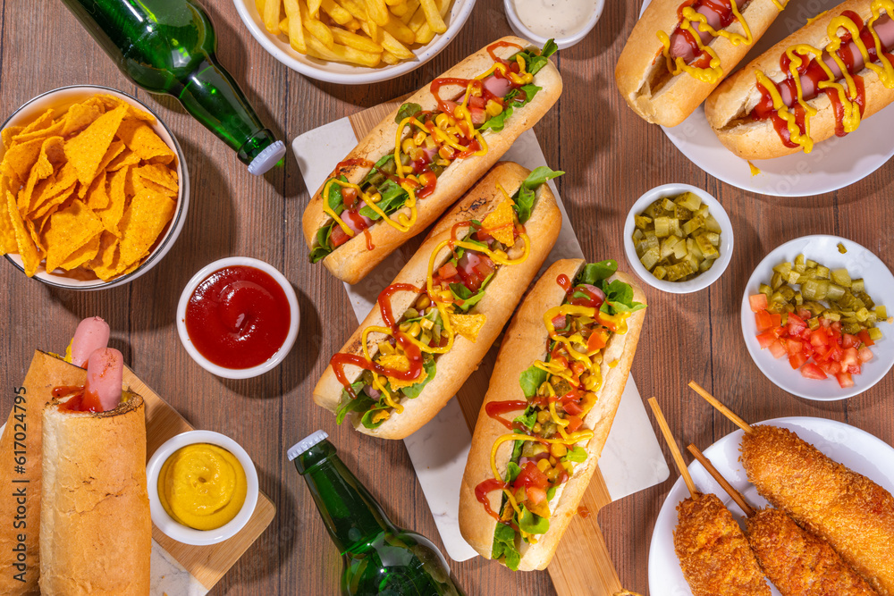 Hot Dog Party Background