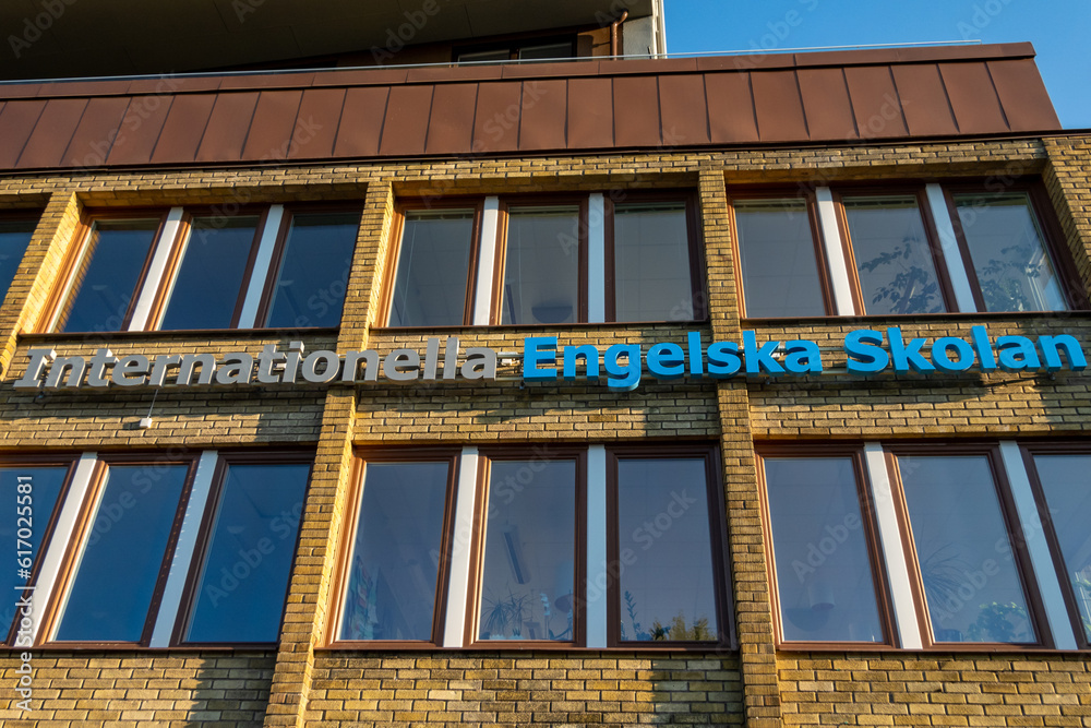 Stockholm, Sweden The exterior of the International English School in ...