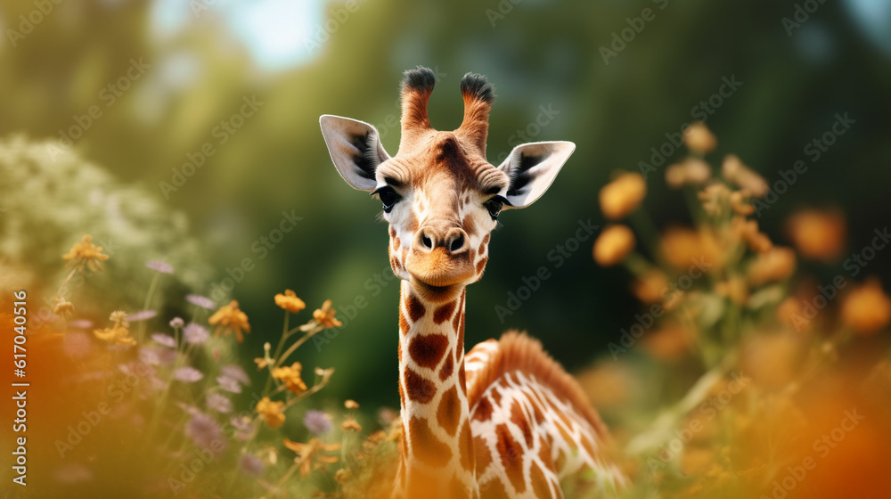 giraffe in the wild HD 8K wallpaper Stock Photographic Image foto de ...
