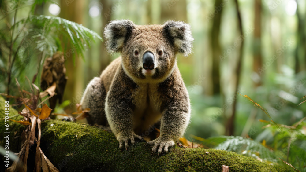 Koala wallpaper, 4k, cute, hd, forest Stock Illustration | Adobe Stock