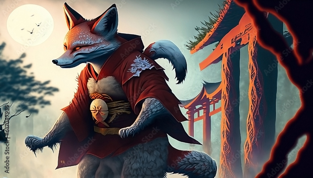 Japanese mythology and encounter the Kitsune mischievous and cunning ...