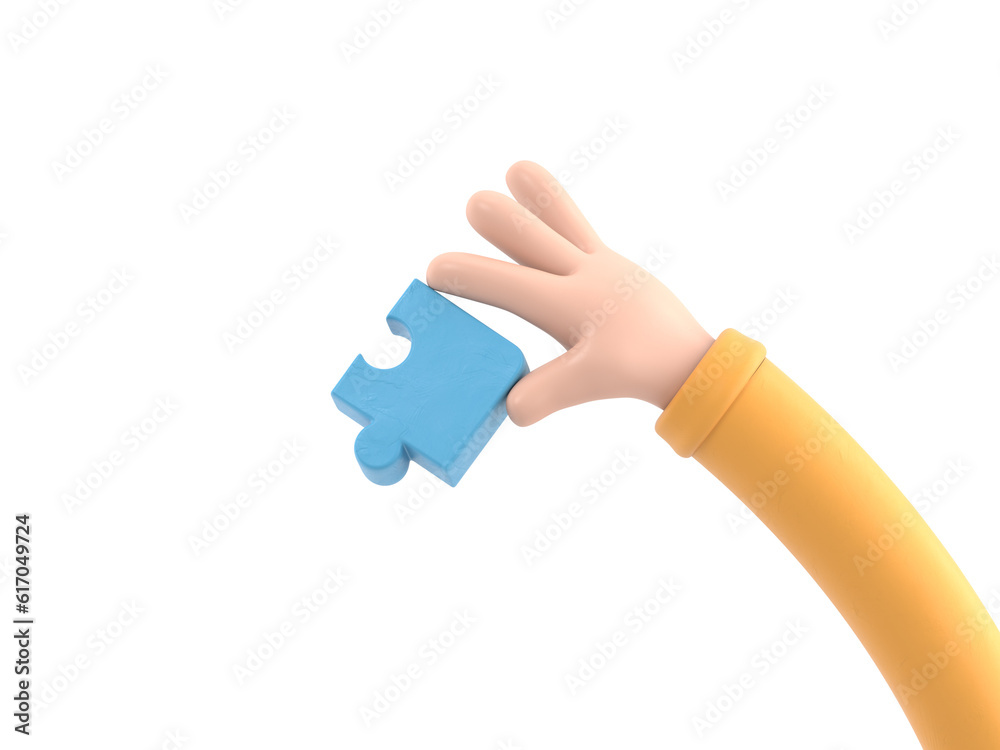 Transparent Backgrounds Mock-up.Business teamwork with white puzzle of ...