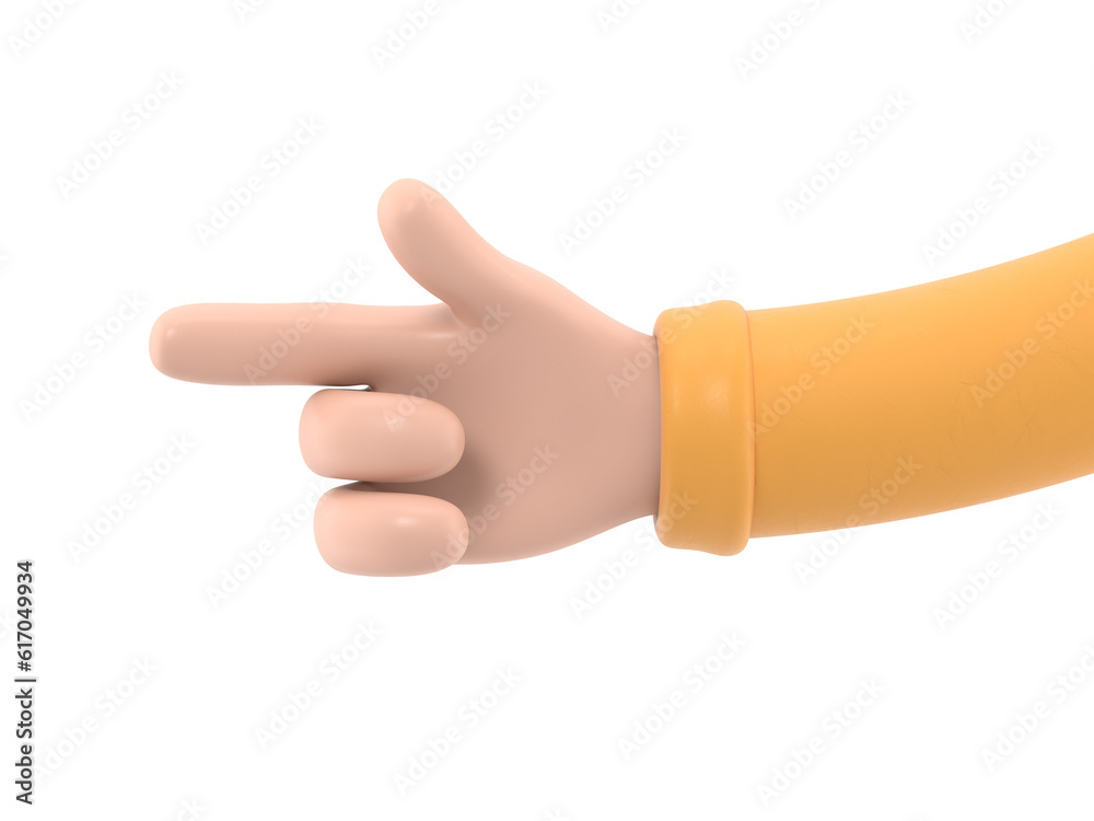 Transparent Backgrounds Mock-up.Cartoon character hand pointing gesture ...