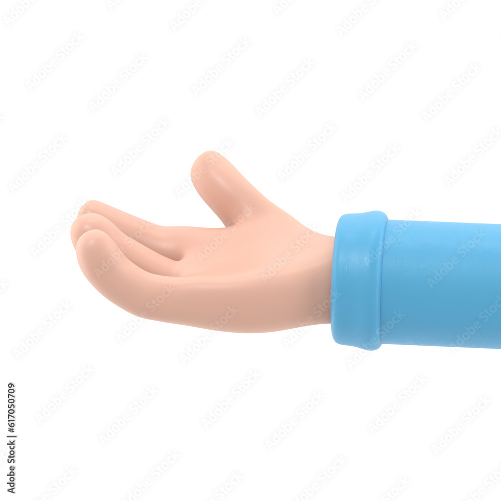 Transparent Backgrounds Mock-up.Hand open and ready to help or receive ...