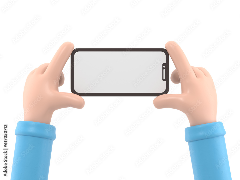 Transparent Backgrounds Mock-up.3d skinned hand touching smartphone ...