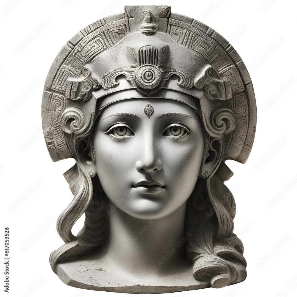 Statue of Athena, goddess of battle and wisdom in Greek mythology on ...
