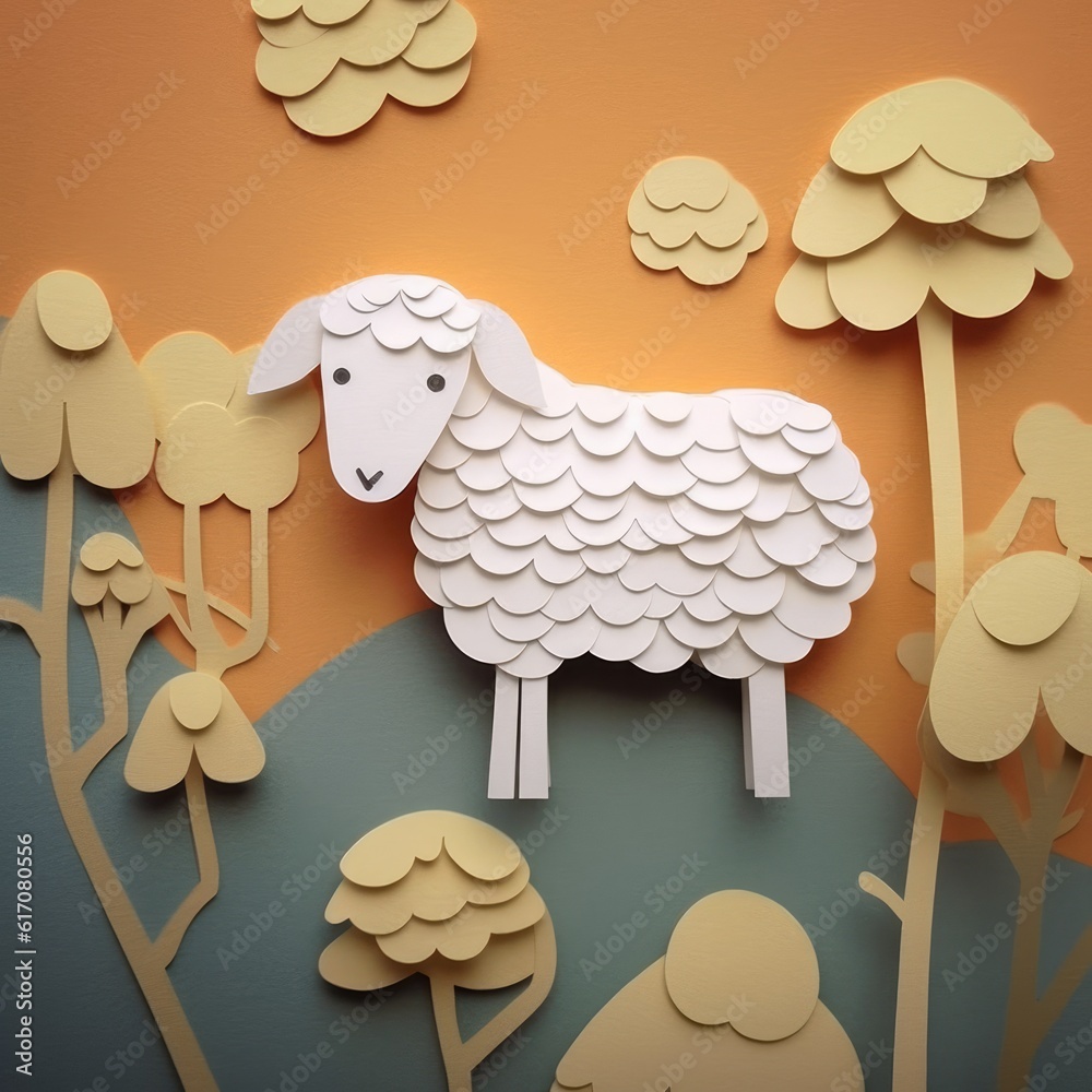 White sheep 3d render of white sheep Eid al adha mubarak islamic ...