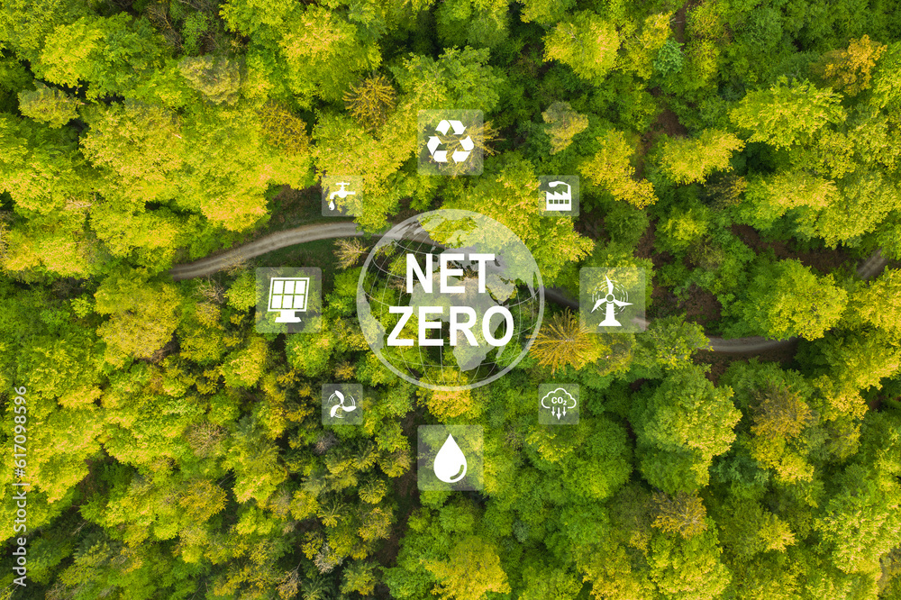 Carbon neutral and net zero concept natural environment Climate-neutral ...