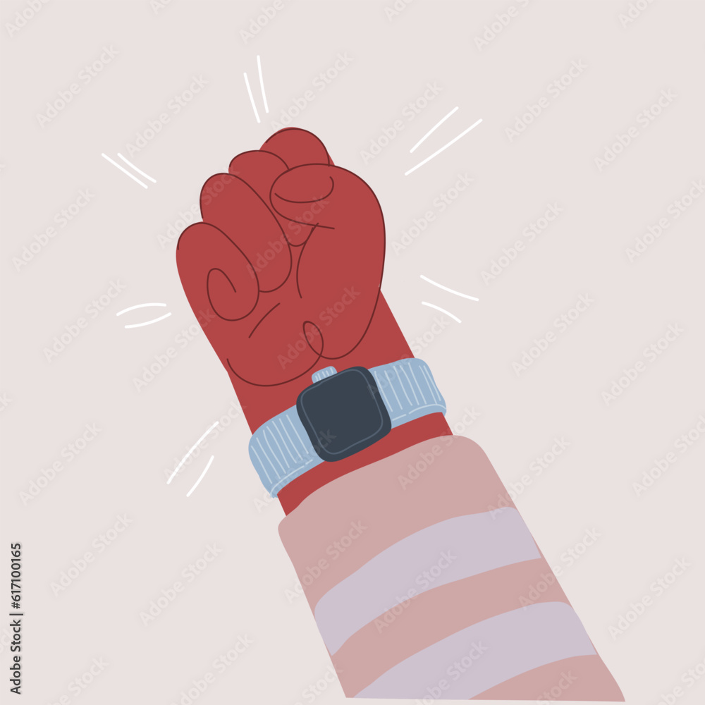 Vector illustration of Black Lives Matter power pride fists, prejudice ...