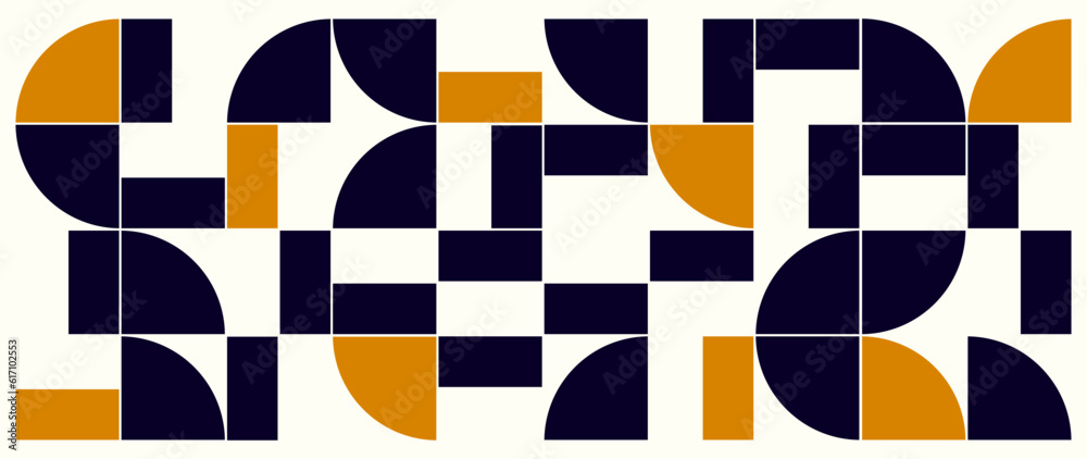 Vector background, postmodern style art with abstract geometric shape ...