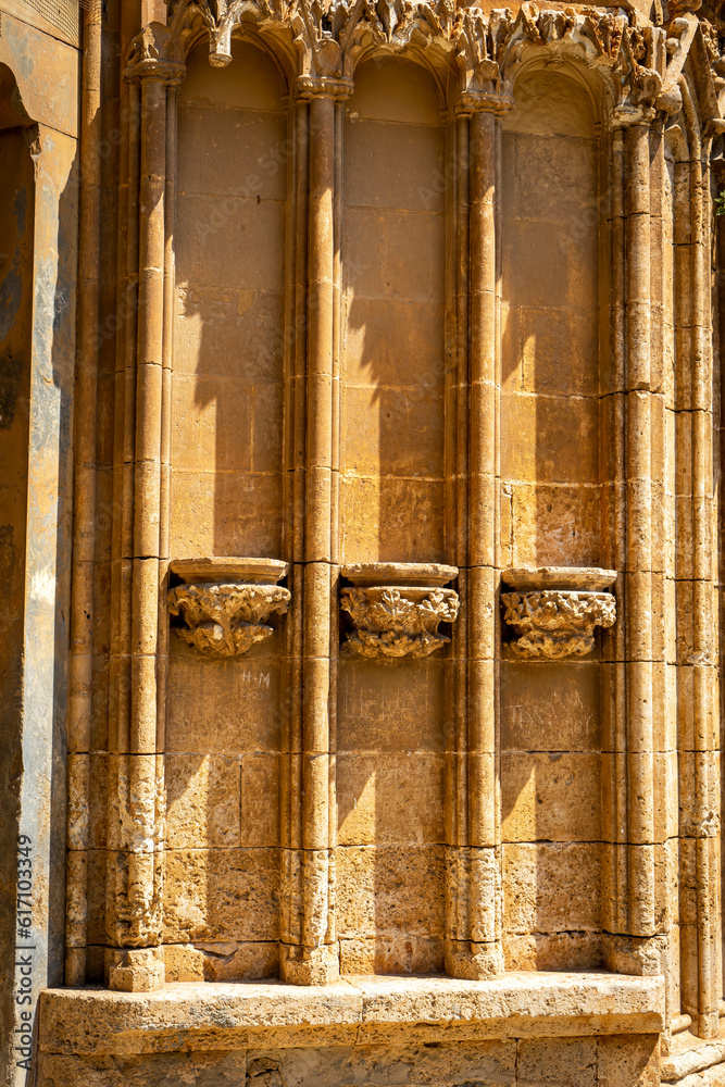 Detail of the Lala Mustafa Pasha Camii Mosque or old Cathedral of Saint ...
