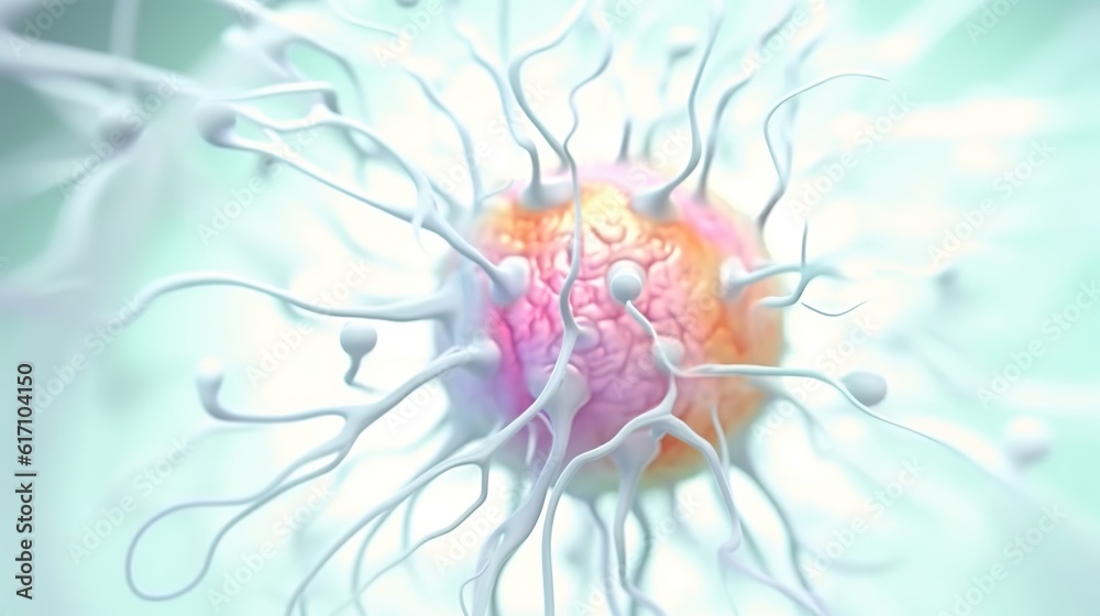 Active sperm cells swim to the egg. Natural fertilization process or ...