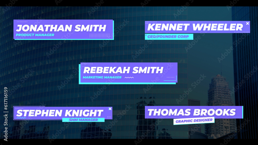 Modern Lower Thirds Stock Template | Adobe Stock