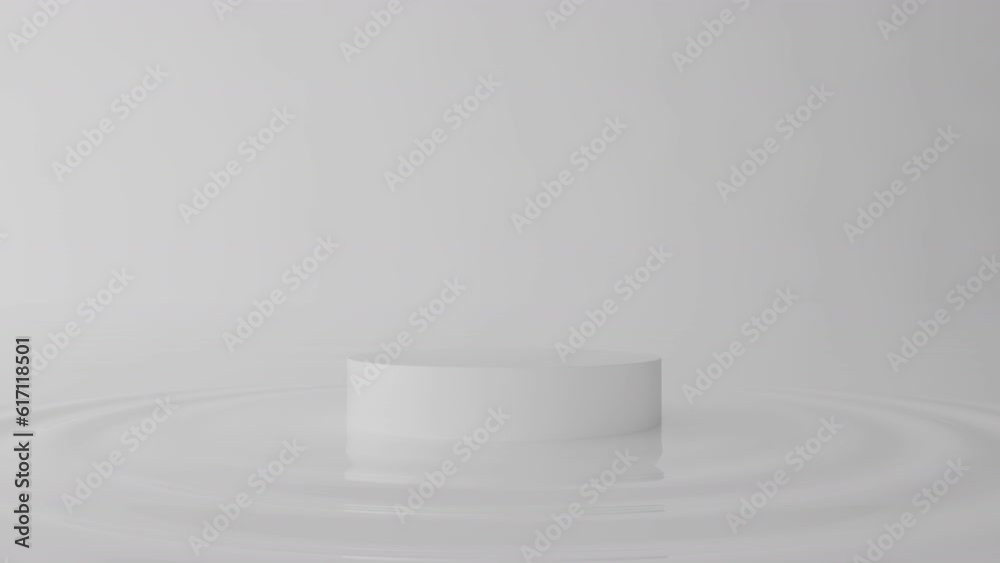 White water wave. 3d empty pedestal. Presentation commercial product ...