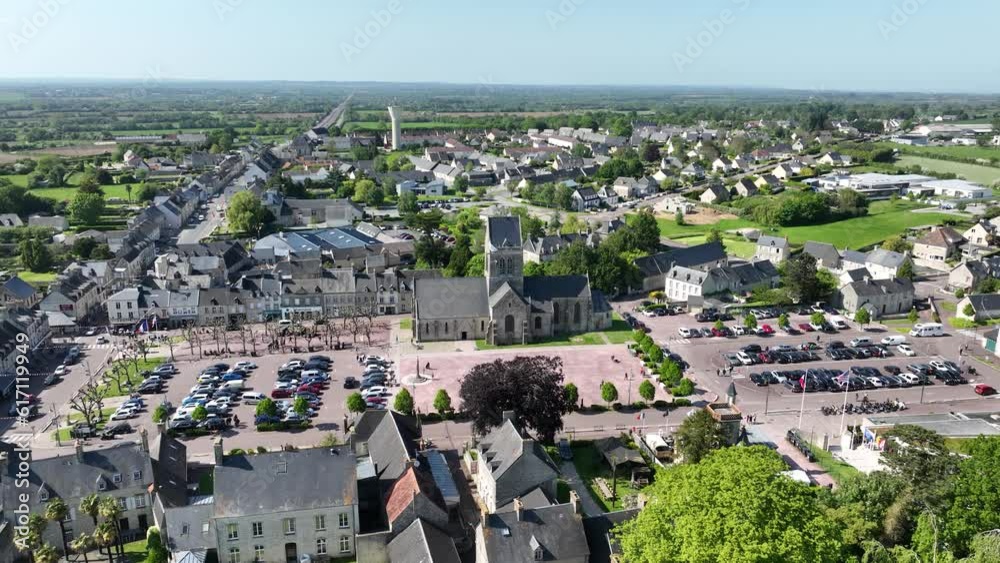 Sainte-Mere-Eglise, Normandy, France, City square, D DAY Memorial for ...