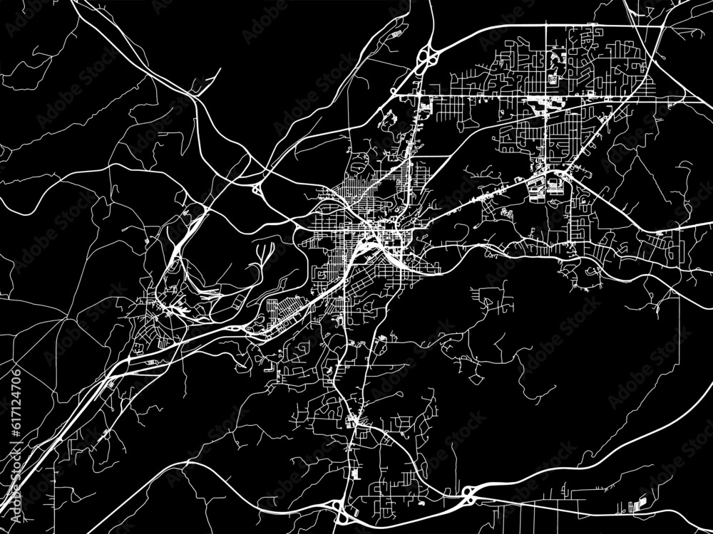 Vector road map of the city of Sudbury Ontario in Canada with white ...