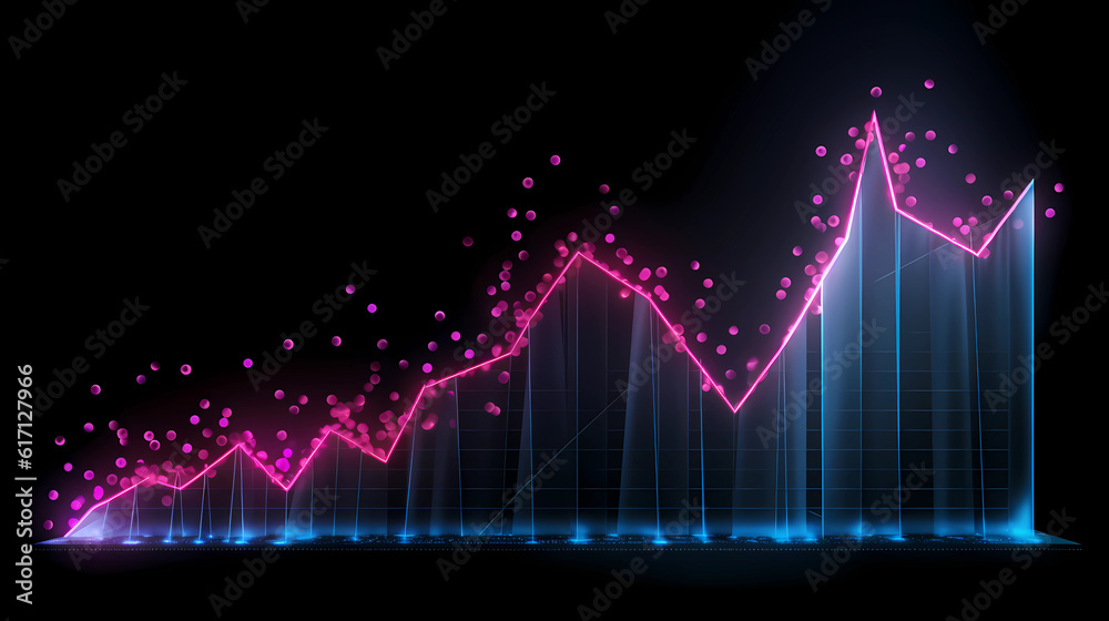 Plexus Graph Chart Black Neon Background Digital Desktop Wallpaper HD ...