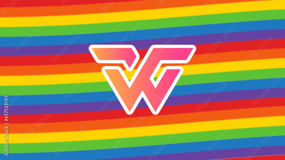 Rainbow Waving Text Logo Overlay Stock Template | Adobe Stock