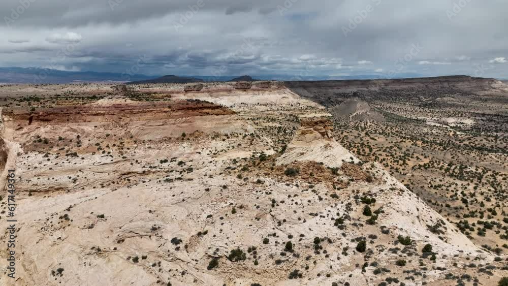 Aerial San Rafael Swell Utah desert canyon gorge 1. Geologic erosion ...