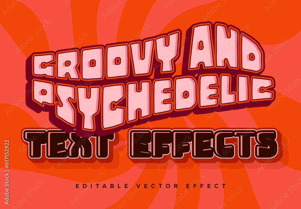 Set of Psychedelic Text Effects Stock Template | Adobe Stock Set of Psychedelic Text Effects Stock Template | Adobe Stock