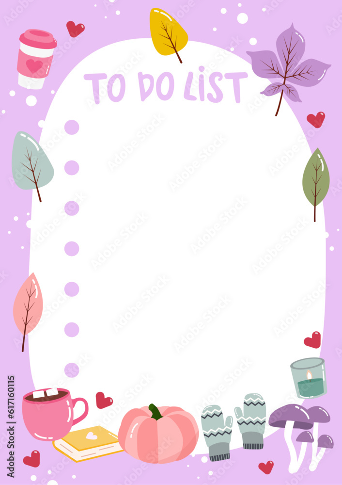 Cute vector cartoon Notes, To Do, Check list decorated templates ...