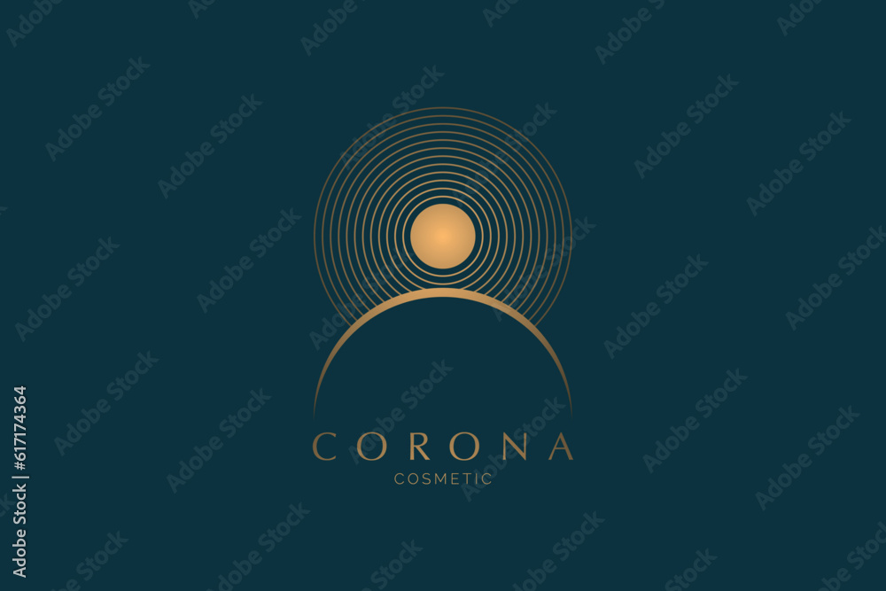 Celestial logo design, Space logo, Minimal logotype, Star, Galaxy, Line ...