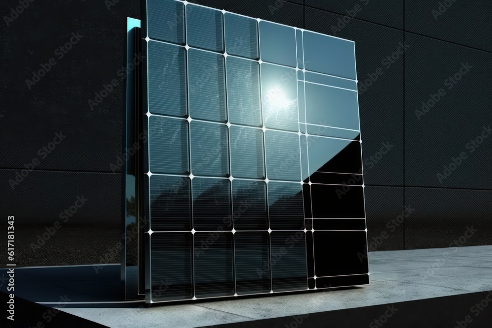 Eco-friendly solar power generation, generative AI illustration Stock ...