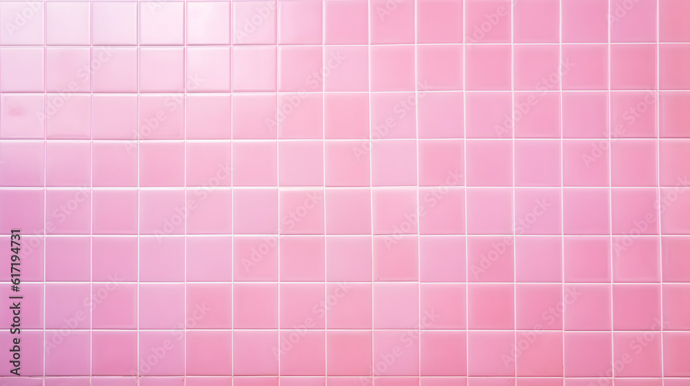 Pink tile wall checkered background bathroom floor texture Stock ...