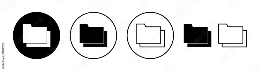 Folder icon set for web and mobile app. folder sign and symbol Stock ...