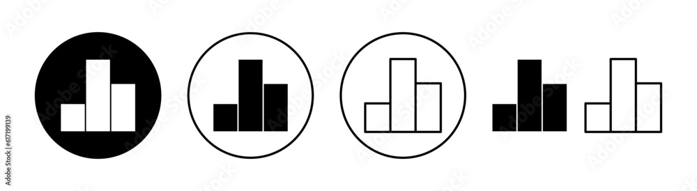 Growing graph Icon set for web and mobile app. Chart sign and symbol ...