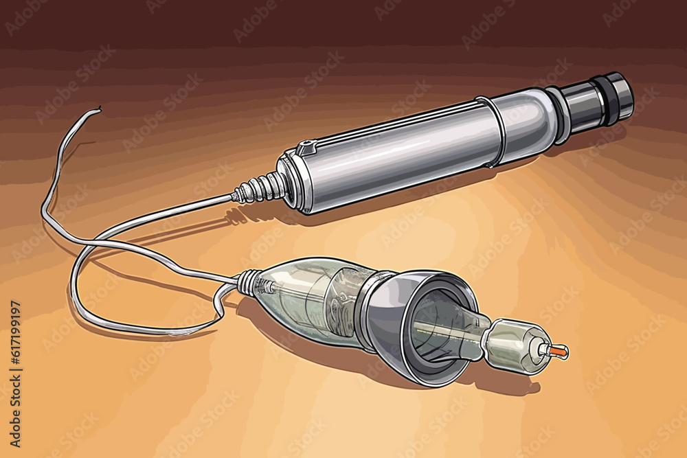 Medical equipment hand drawn painting vector art watercolor ...