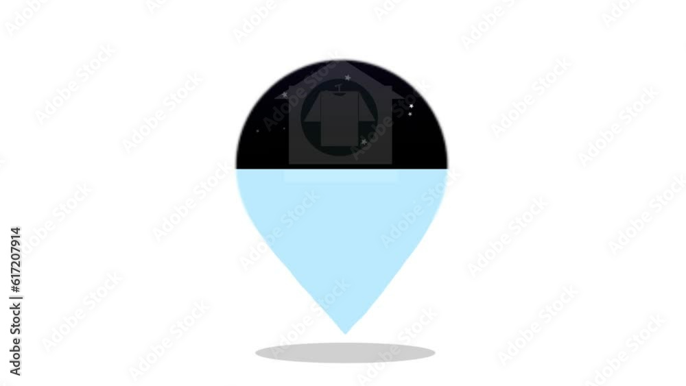 Location Pin pointer on Map animated cartoon on Green screen background ...