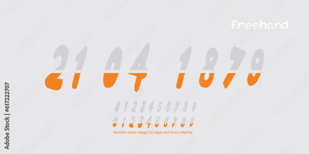 Number vector design for logos and fancy lettering Stock Vector | Adobe ...