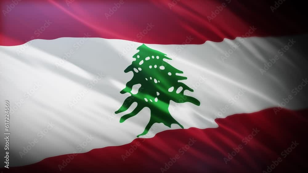 Flag of Lebanon, full screen in 4K high resolution Republic of Lebanon ...