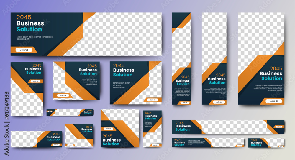 Set of promotion kit banner template design with modern and minimalist ...