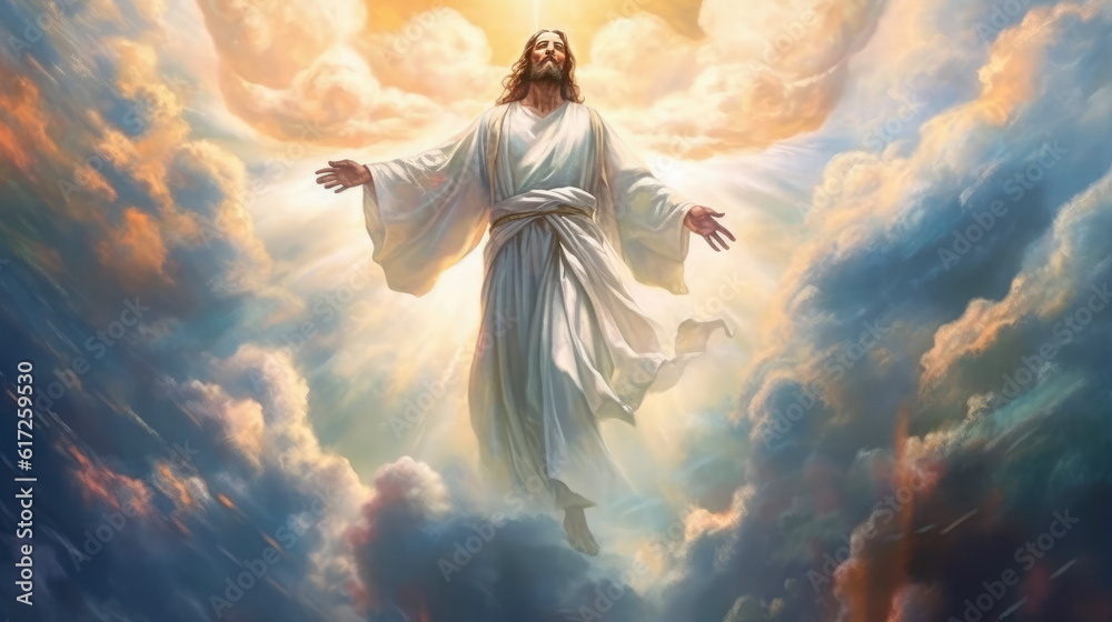 Image of Jesus Christ in heaven , Created with Generative Ai Technology ...