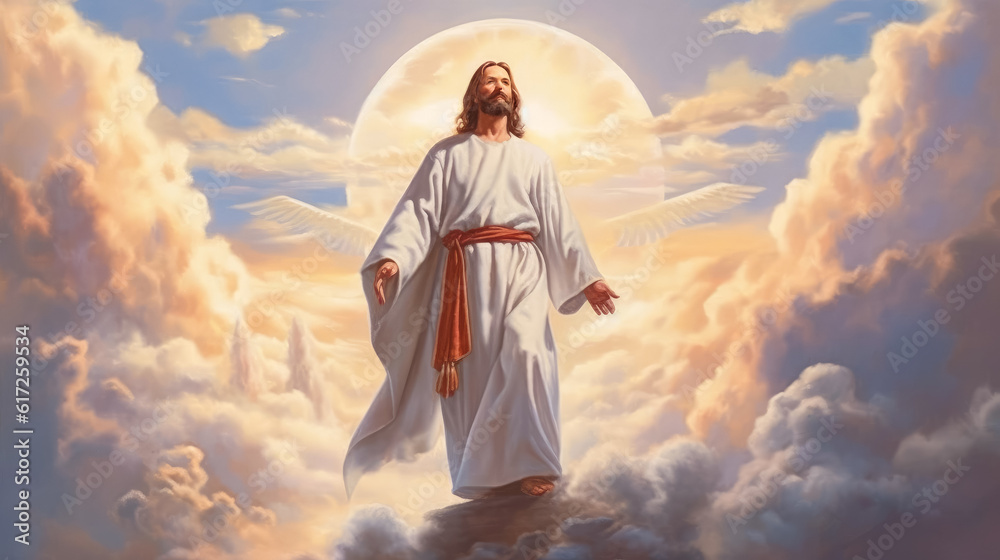 Image of Jesus Christ in heaven , Created with Generative Ai Technology ...