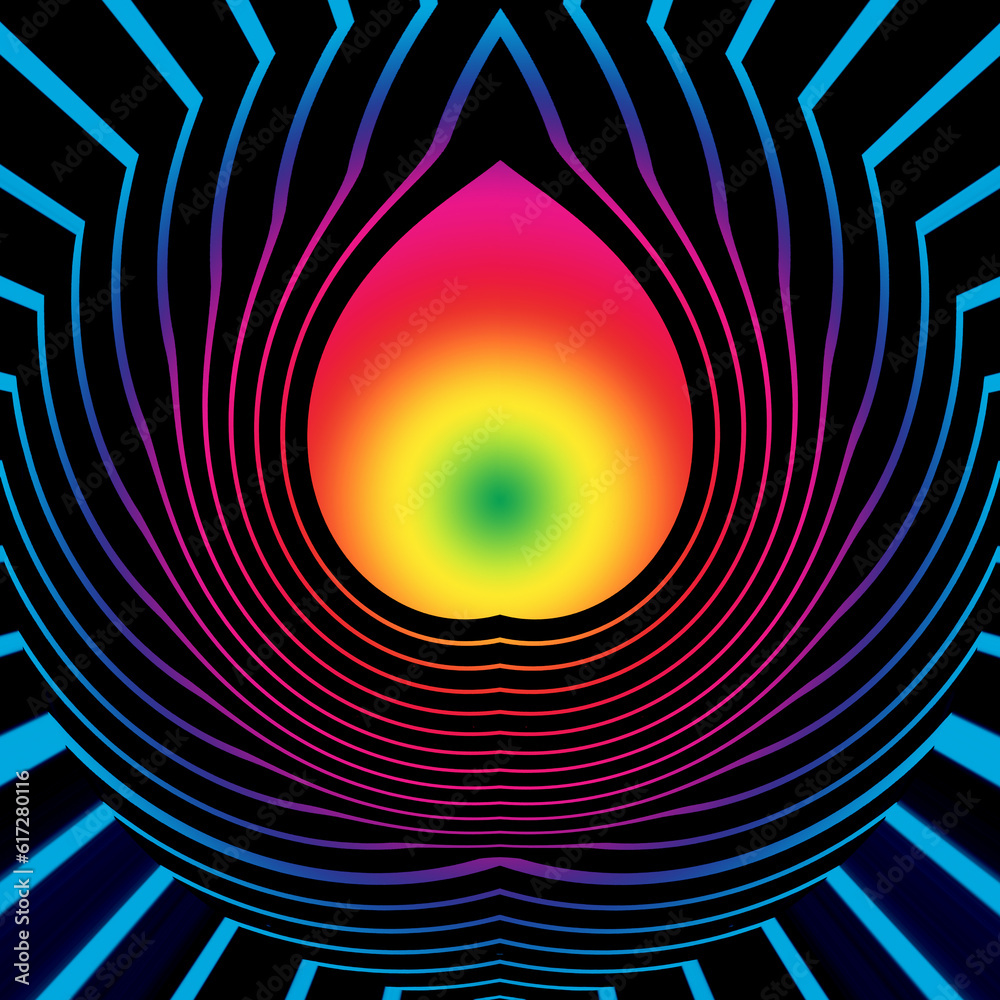 pop-art vivid coloured designs 1980s and 1990s Stock Illustration ...