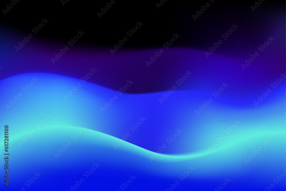 Gradient color Flow curve Background Blue Green color Stock Vector | Adobe Stock