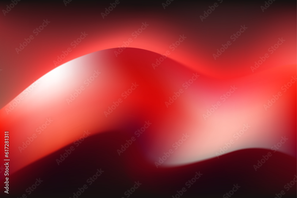 Gradient color Flow curve Background Soft Red color Stock Vector ...