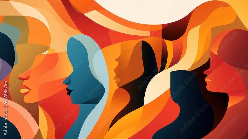 Harmony in Diversity: An abstract graphic showcasing diverse shapes ...